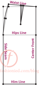 Drafting Basic Straight Skirt Pattern - Fashionied